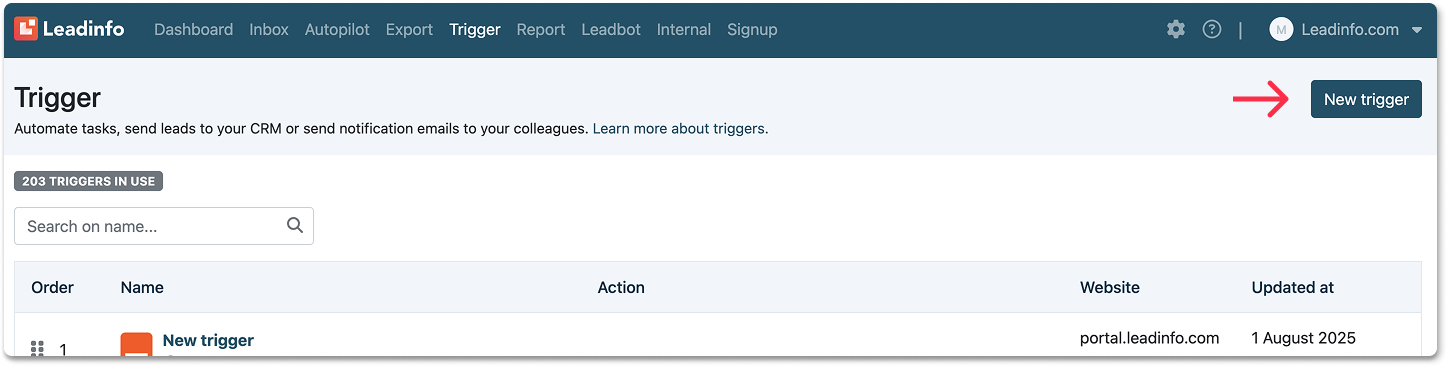 Triggers: Trigger on source